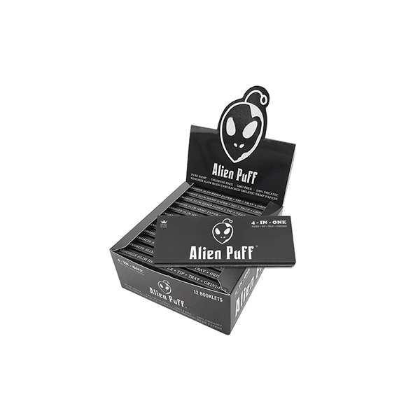 Alien Puff 4-in-1 Kingsize Brown Papers, Filter Tips, Rolling Tray & G
